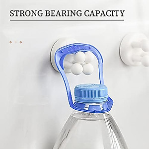 4 Pack Self Adhesive Hooks Holders,Silicone Decoration Hooks Stick to Wall Door,for Hanging Towel Key Clothes Plug Cable,Functional Utility Holders Wide Use for Hanging Bathroom (White)