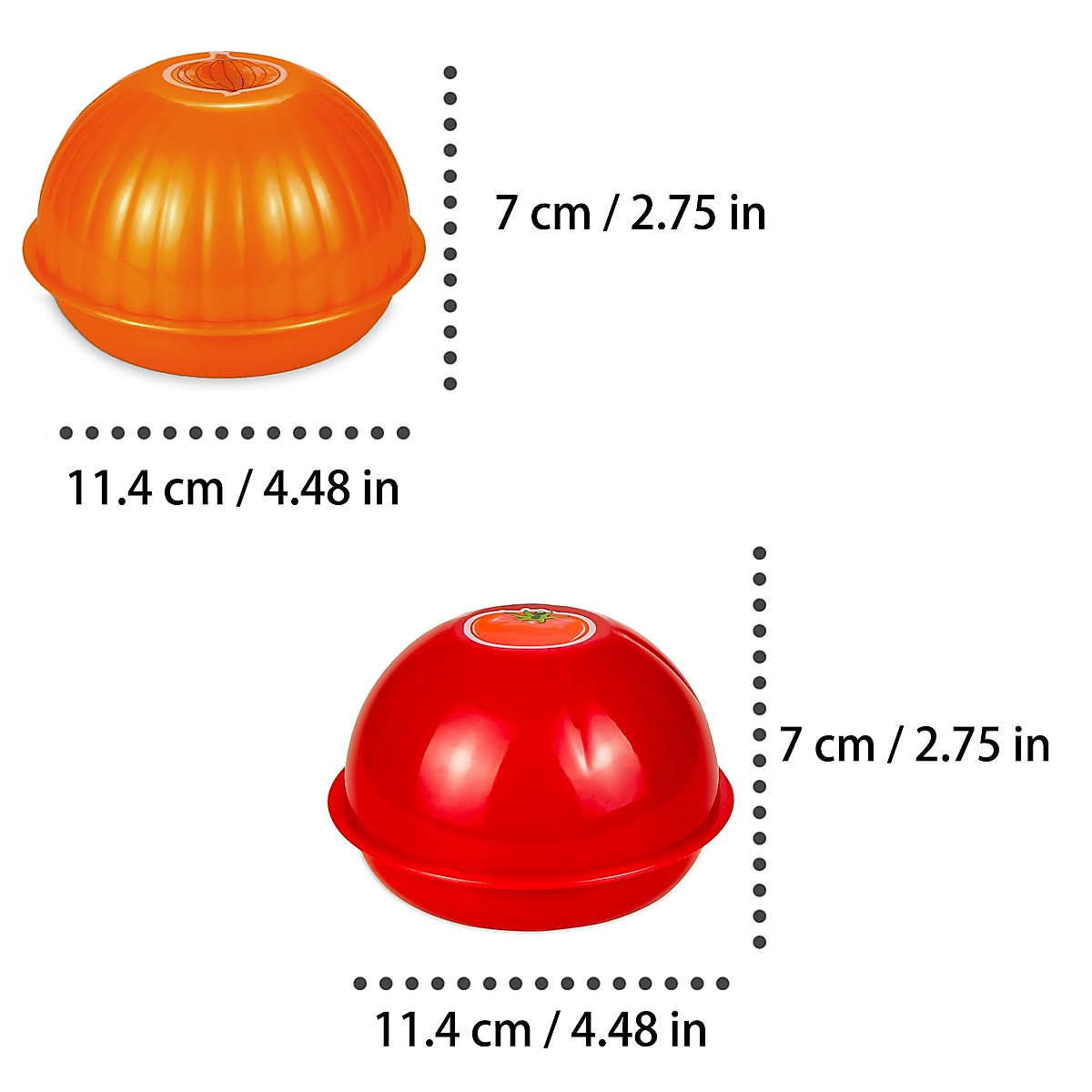 PIVNASY 2 PCS Vegetable and Fruit Storage Containers for Refrigerator, Tomato and Onion Storage, Food Storage Containers with Lids