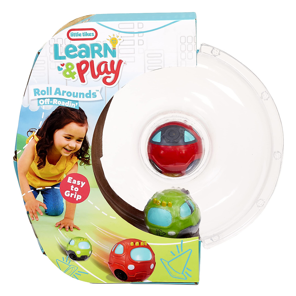 Little Tikes Learn & Play Roll Arounds Off Roadin' Vehicle 2-Pack- Toy Cars and Ball Play in One, Easy Grip & Roll- Birthday Gifts for Kids, Toddler Toys for Boys and Girls Ages 18 months 1 2 3+ Years