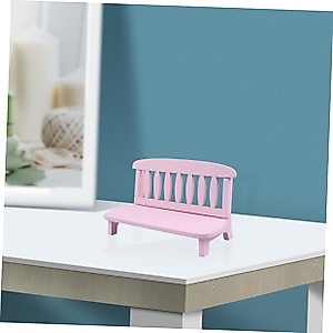 VOSAREA Unique Mini Wooden Settee Model Excellent Craftsmanship for Home Office Decor