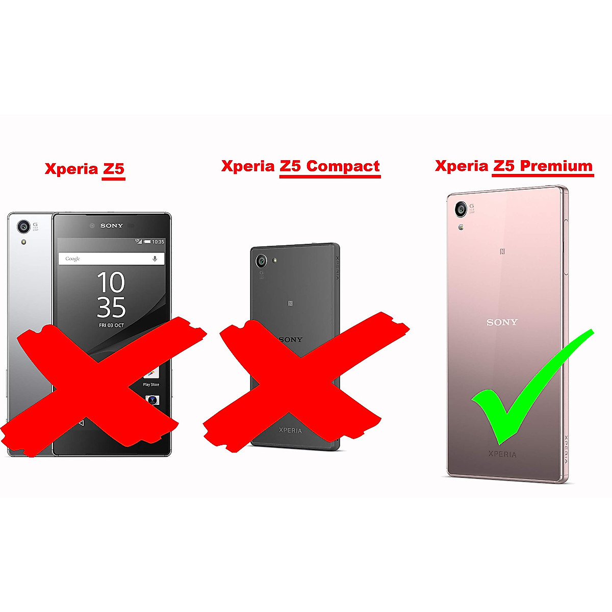 Cadorabo Book Case Compatible with Sony Xperia Z5 Premium in Apple RED - with Magnetic Closure, Stand Function and Card Slot - Wallet Etui Cover Pouch PU Leather Flip