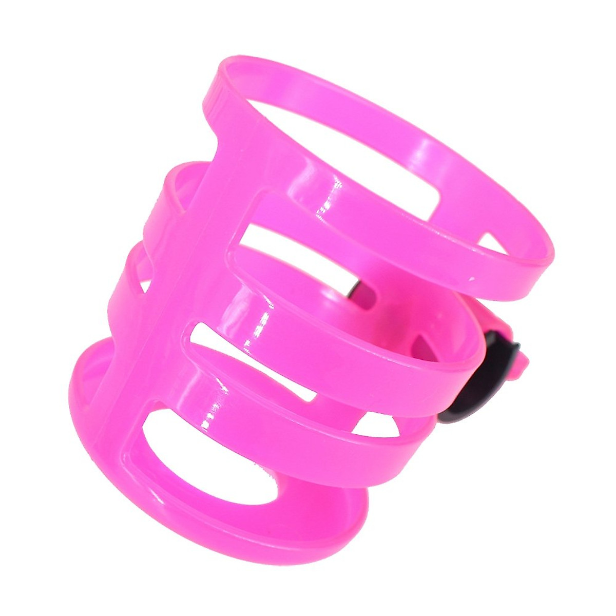 Water Cup Holder Drink Holder Rack for Strollers Wheelchairs Rollators Walkers Bicycles for Bottles (Pink)
