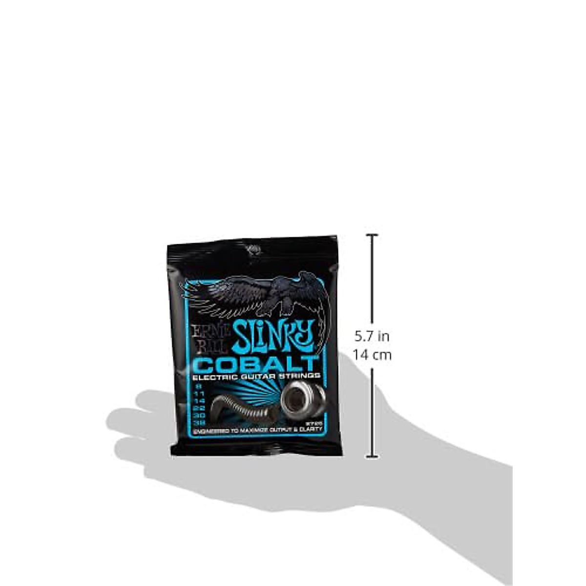 Ernie Ball Extra Slinky Cobalt Electric Guitar Strings, 8-38 Gauge (P02725)