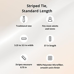 tiemart Striped Tie (Rainbow)