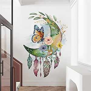 KeLay Fs Dream Catcher Wall Decals Stickers,Dream Catcher Feathers Wall Stickers for Bedroom Kids Girls Room Nursery Living Room Home Decoration (Dream Catcher-2)