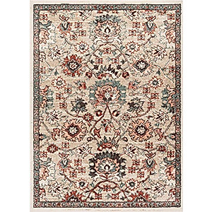 Well Woven Mystic Harper Blush Bohemian Floral 5'3" x 7'3" Distressed Area Rug, 5 ft 3 in x 7 ft 3