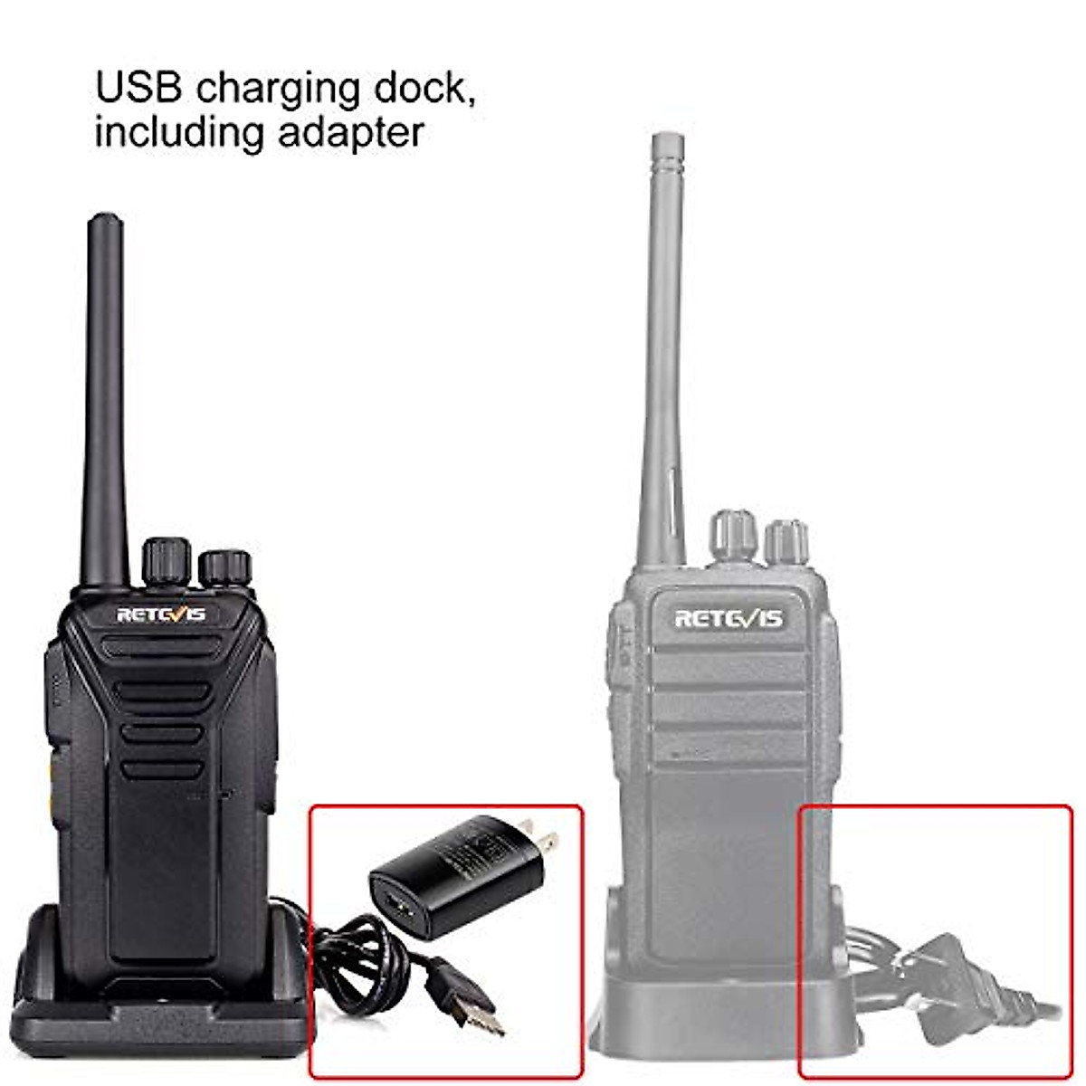 Retevis RT27 Walkie Talkies for Adults Gift,Long Range 2 Way Radios Rechargeable,VOX Clear Voice Easy Operation Durable,Two Way Radio for Outdoor Hiking Hunting Climbing(2 Pack)