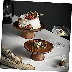 GRIRIW Tall Cake pan Wood Serving Tray Wood Tray Trays for Coffee Table Christmas Display Tower Rustic Cake Plate Cupcake Stand Coffee Table Plate Organizer Trays Candy nut Tray Food