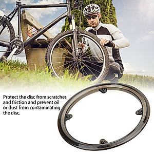VGEBY Bike Chain Guards, Sprocket Protective Cover with 4 Holes Plastic Bike Chainwheel Protective Guard Cover Black Bike Chain Guard Bike Chain Guard Cover