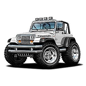 2008 CJ-7 KC Lights Wall Decal Vintage 3D Car Movable Stickers Vinyl Wall Stickers for Kids Room