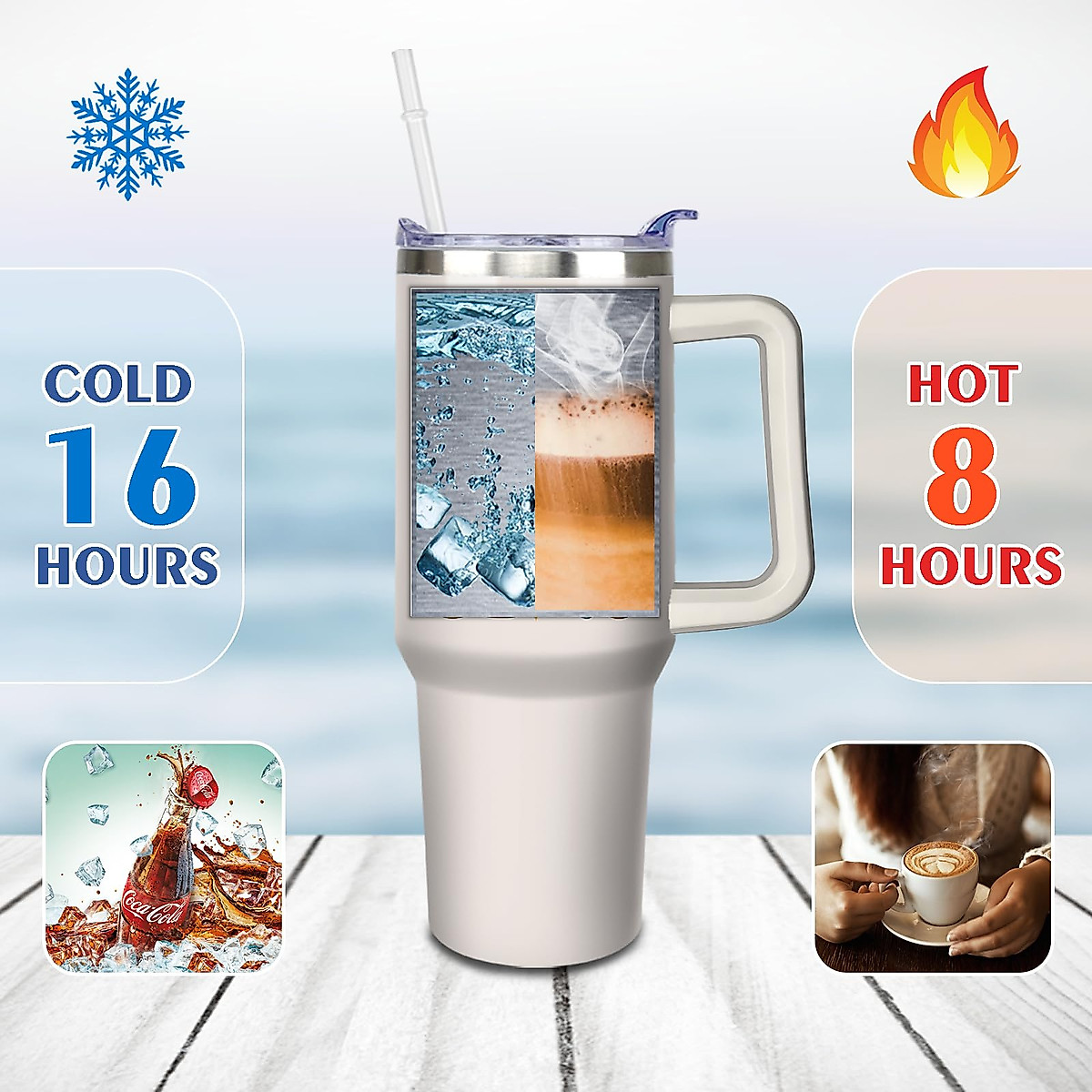 qoepfnsh 40 oz Cat Mama Tumbler with Handle and Straw, Stainless Steel Insulated Cat Travel Coffee Mug Cup Water Bottle, Cat Mama Themed Gifts Stuff for Women, Cat Lover Gifts for Women Girls