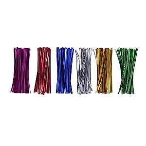 100 Clear Flat Bottomed Treat Bags with Paper Insert Twist Ties - Heat Seal Gift Wrap Polyethylene Bag for Sandwich Cookie Presenting Packaged Candy Popcorn Bakery by Quotidian (5" x 3" x 11")