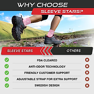 Sleeve Stars Ankle Brace for Sprained Ankle, Plantar Fasciitis Relief Ankle Support for Men and Women, Ankle Compression Sleeve w/ Strap (Single/Baby Pink)