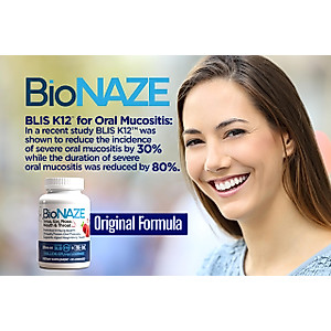 Bionaze Oral Probiotic K12 & BL-04 for Sinus, Tonsil Stones, Bad Breath, Post Nasal Drip, Throat, Mouth, Teeth & Gut - Improve Oral & Respiratory Health. Clinically Proven Oral Probiotic Strains 30 ct