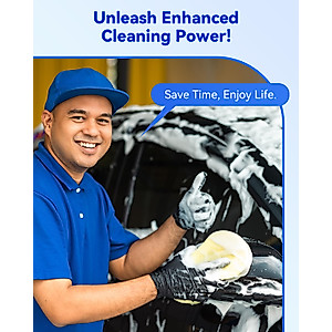 Temede 5-Pack Car Wash Sponges, 9.1" x 4.3" x 2.4" Large Sponges, Extra Thick Foam Kit for All-Purpose Cleaning, Ideal Washing Sponges for Kitchen, Bathroom, Household