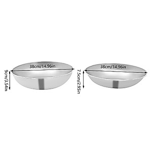 Round Chafers for Catering, Chafing Dish Buffet Set, Chafers and Buffet Warmers Sets with Hanging Cover for Parties, Events, Wedding, Camping, Dinner, 8.45QT, 201 Stainless Steel
