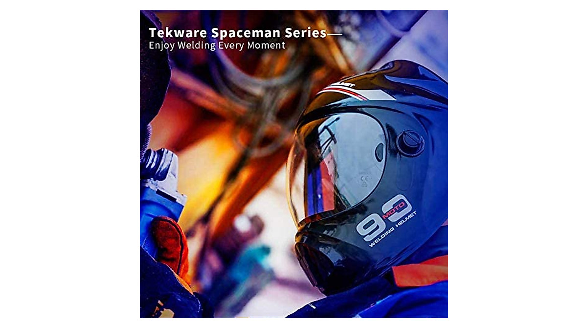 TEKWARE Large Auto Darkening Welding Helmet with True Color Tech