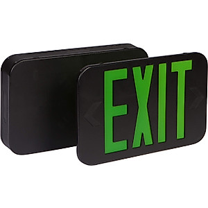 Morris Products 73017 LED Exit Sign, Green LED Color, Black Housing by Morris Products