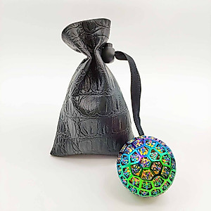 D100 Metal Dice DND Dungeons and Dragons Polyhedral 100 Sided RPG Large Giant D&D Board Game Pathfinder Shadowrun Roleplaying Dice (Colorful)