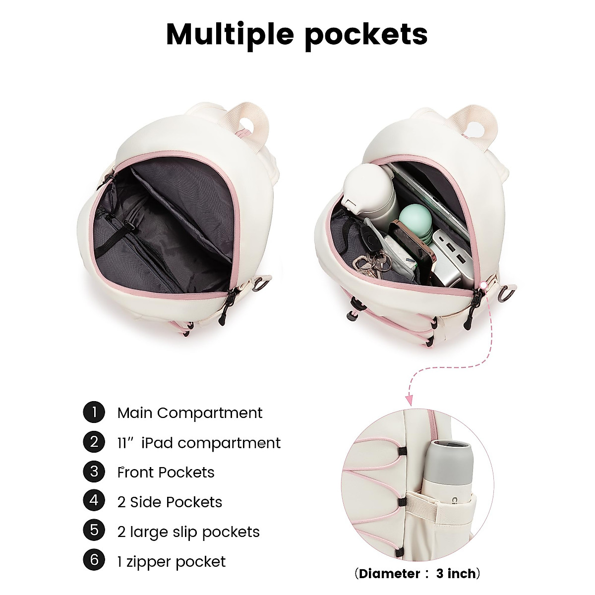 Sucipi Crossbody Sling Bag for Women Convertible Hiking Backpack Trendy Shoulder Bag Chest Bag Lightweight Belt Bag Mini Backpack for Travel Sport