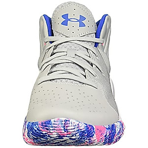 Under Armour Unisex Jet '21 Basketball Shoe, (109) Mod Gray/White/Versa Blue, 10 US Men