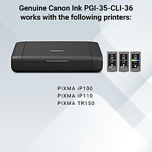 Canon PGI-35/CLI-36 2 Black and 1 Color Value Pack Compatible to iP100, iP110
