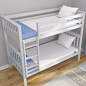 Max & Lily Two Pack 5 Inch Twin Memory Foam Mattress with Breathable, Washable Cotton Cover