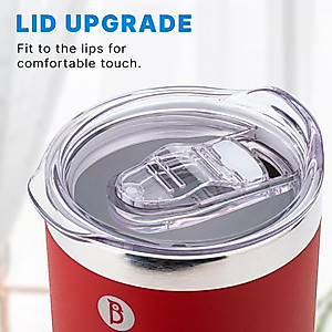 Bluwing Tumbler with Handle-30 oz Stainless Steel Double Wall Insulated Tumbler with Lid, Travel Leak Proof Coffee Mug Cup, BPA Free（Canyon Red