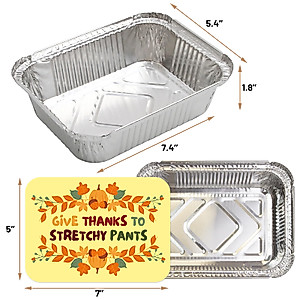 WorldBazaar Funny Thanksgiving Leftover Containers with Lids 36PCS Thanksgiving Tin Foil Food Containers Disposable Turkey Aluminum To Go Containers Thanksgiving Party Supplies