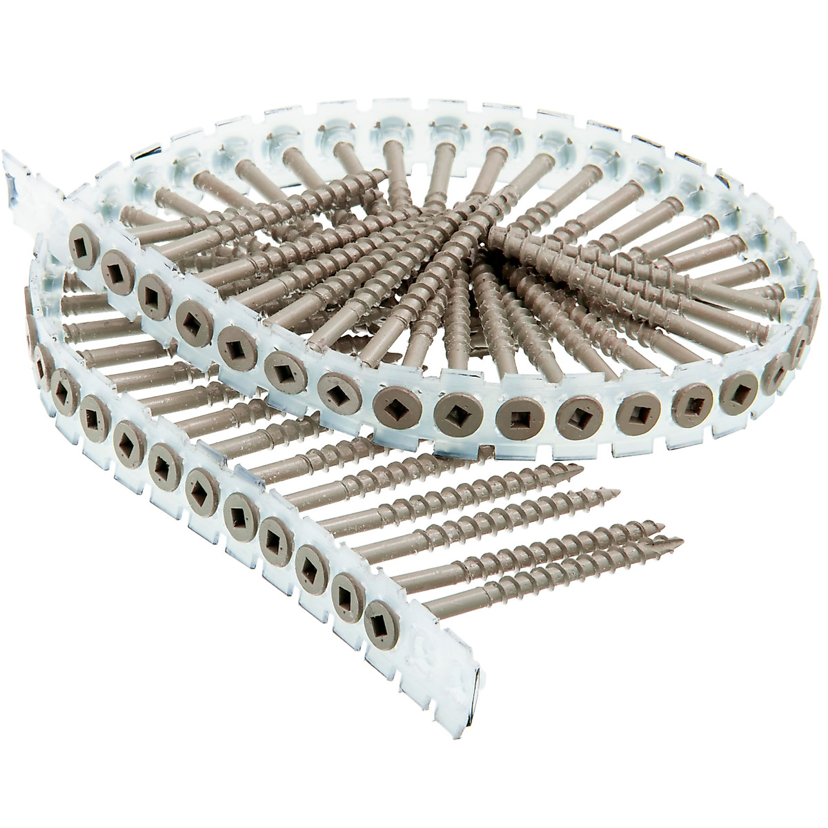 Senco Duraspin Screw Number 8 by 2-1/2-Inch All Purpose Exterior Wood Collated Screw (800 per Box) (08D250W)