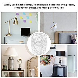 E27 Hollow Light Cover, Modern Lamp Shade, Replacement Metal Lampshade for Table Lamps and Floor Light, White2