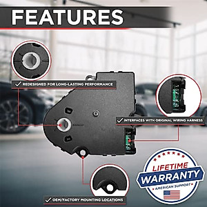 HVAC Blend Door Actuator 604-106 52402588 15-72971 89018365 Compatible with Chevy GMC GM Cadillac Chevrolet 1994-2014, Silverado 1500, Tahoe, Sierra, Yukon Temperature Control Heater Air Door Actuator