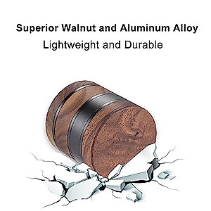 RUKIOO Wooden Spice Grinder 2.5" Black