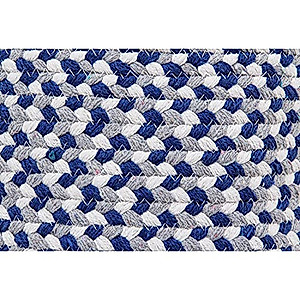 Super Area Rugs Farmhouse Plant Basket/Planter Multi Purpose Open Top Bin with Handles, Cotton Rope Basket, 8-inch, 10-inch and 12-inch Blue, White, Gray