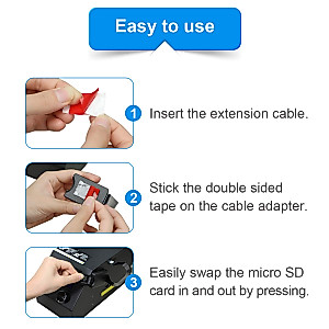 LANMU Micro SD to SD Card Male to Female Extension Cable Adapter Compatible with Ender 3 Pro/Ender 3/Ender 3 V2/Ender 5/Monoprice Mini/Anet A8 3D Printer/Raspberry Pi (5.9in/15cm)