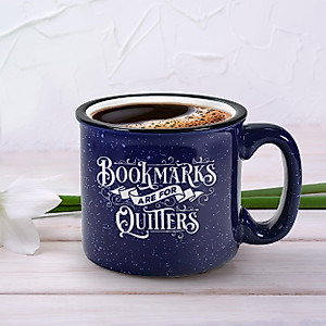 Bad Bananas Librarian Gifts Mug Bookmarks Are For Quitters 15 oz Coffee/Tea Mug Gift for Book Lovers Women