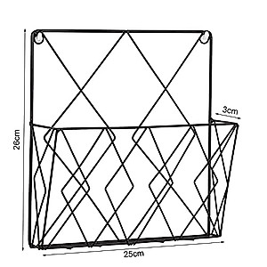 WskLinft Wall Shelf Modern Fashion Space-Saving Wall Mounted Book Magazines Storage Organization Rack for Home Decor (Black)