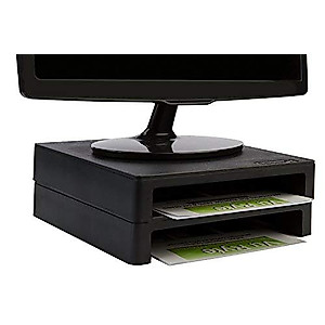 Vu Ryte Stackable 2 Inch Computer Monitor Riser Stand, VuRyser 2, Black, VUR 4855 (Single)