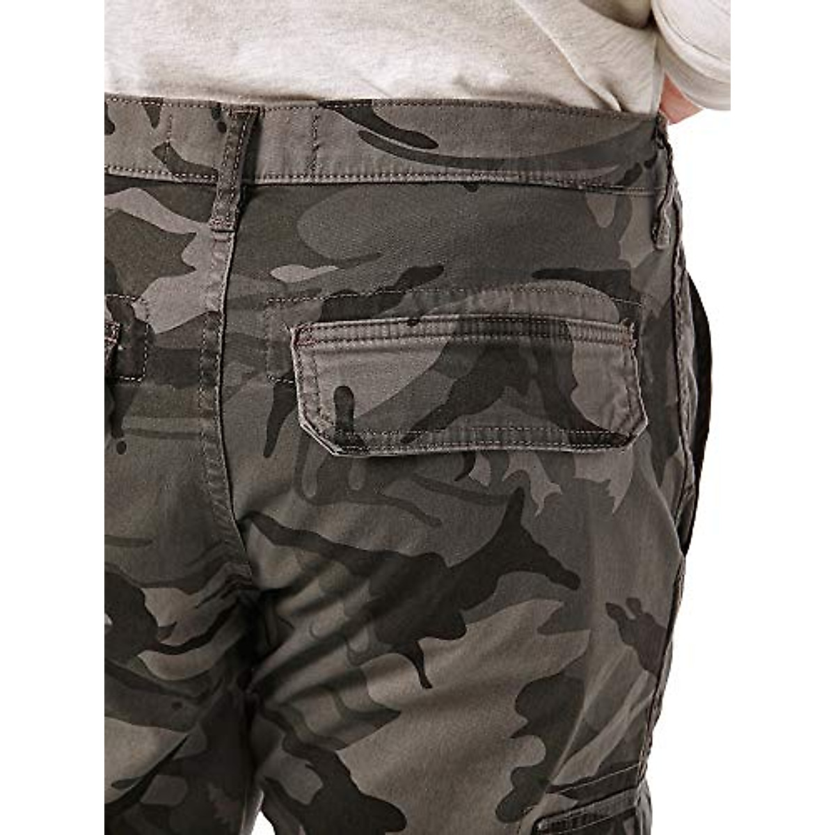 Wrangler Authentics mens Regular Tapered Cargo Pants, Grey Camo, 33W x 30L US