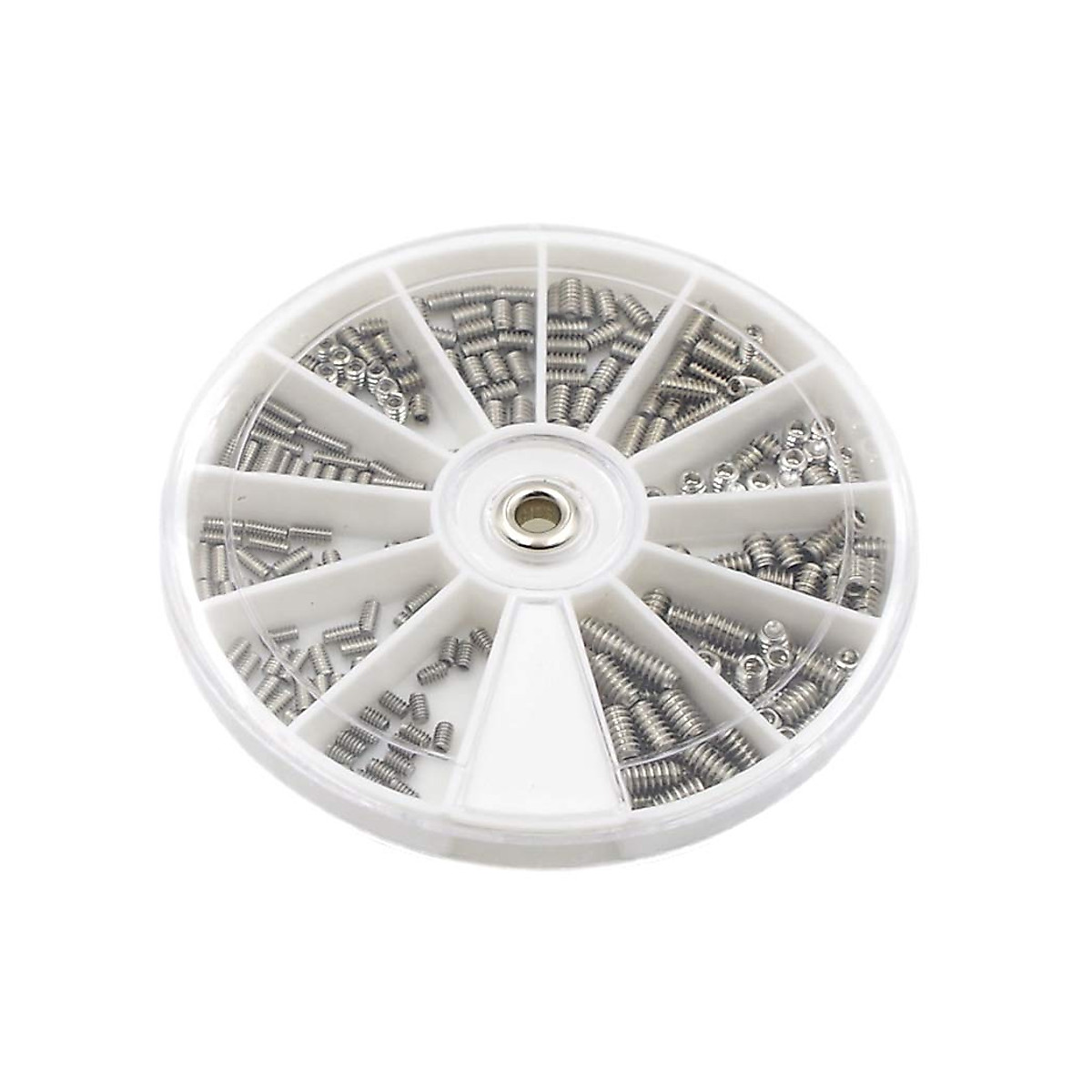 HVAZI #2-56#4-40#6-32 UNC Stainless Steel Internal Hex Drive Cup Point Set Screws Assortment Kit