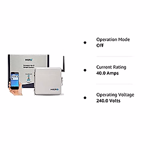 Migro Outdoor Smart Wi-Fi Outlet Box, Heavy Duty 50A Resistive 240VAC 40A 10HP Pool Heater, Wireless Pump Control, Timer Switch, Compatible with Smart Phone, Alexa, Google Home, IFTTT UL Listed