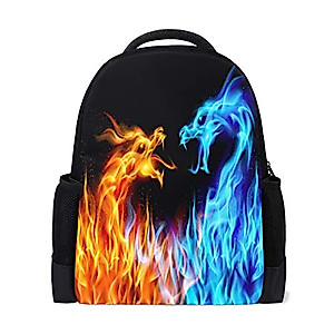ALAZA Dragon Fire Casual Backpack Waterproof Travel Daypack Children School Bag