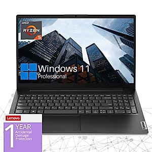 Lenovo V15 Gen 4 Business Laptop, 15.6" FHD Screen, AMD Ryzen 5 5500U, 12GB RAM, 1TB SSD, Webcam, RJ-45, Wi-Fi, Windows 11 Pro, Black, Additional 1 Yr ADP