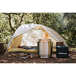 Solo Stove Ranger Backyard Bundle 2.0 | Incl. Ranger Smokeless Fire Pit, Stand, Shield, Shelter and Lid, Portable for Wood Burning, Removable Ash Pan, Stainless Steel, H: 15.25in x Dia: 15in, 21.5lbs