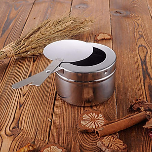 2pcs Steel Buffet Fuel Serving Dishes Chafing Dish Burner Holder Chafing Dishes& Food Warmers Fuel Holder Stainless Warming Trays for Buffets Party Tiny Fuel Holder Cans Small