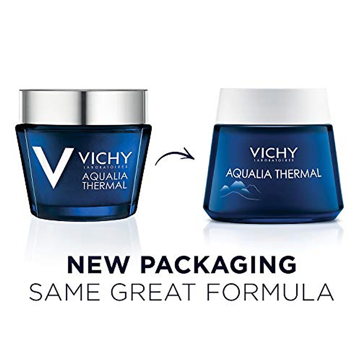 Vichy Aqualia Thermal Spa Face Night Cream and Overnight Mask with Hyaluronic Acid, Moisturizer for Face and Neck, Moisturizing Night Time Anti Wrinkle Cream, Light Scent, Paraben Free
