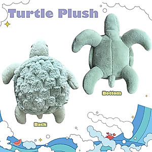 Yoholto Turtle Plush Pillow, Turtle Stuffed Animal, Tortoise Plush Toy, Birthday Holiday Home Decoration for Girls Boys (15 Inch, Pink)