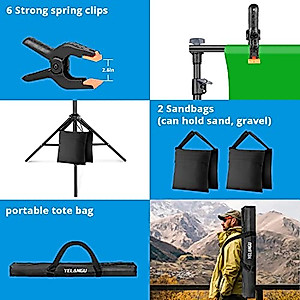 YELANGU 10Ft Photo Backdrop Stand, Adjustable Background Support for Parties. Portable Banner Back Drop Stand for Photography,Wedding and Advertising Display