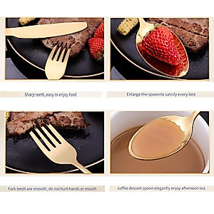 LOOKATHOT Superior 1810 Silverware Set, 24-Piece Stainless Steel Flatware Set Service for 6,Tableware Cutlery Set for Home and Restaurant, Mirror Polish, Dishwasher Safe