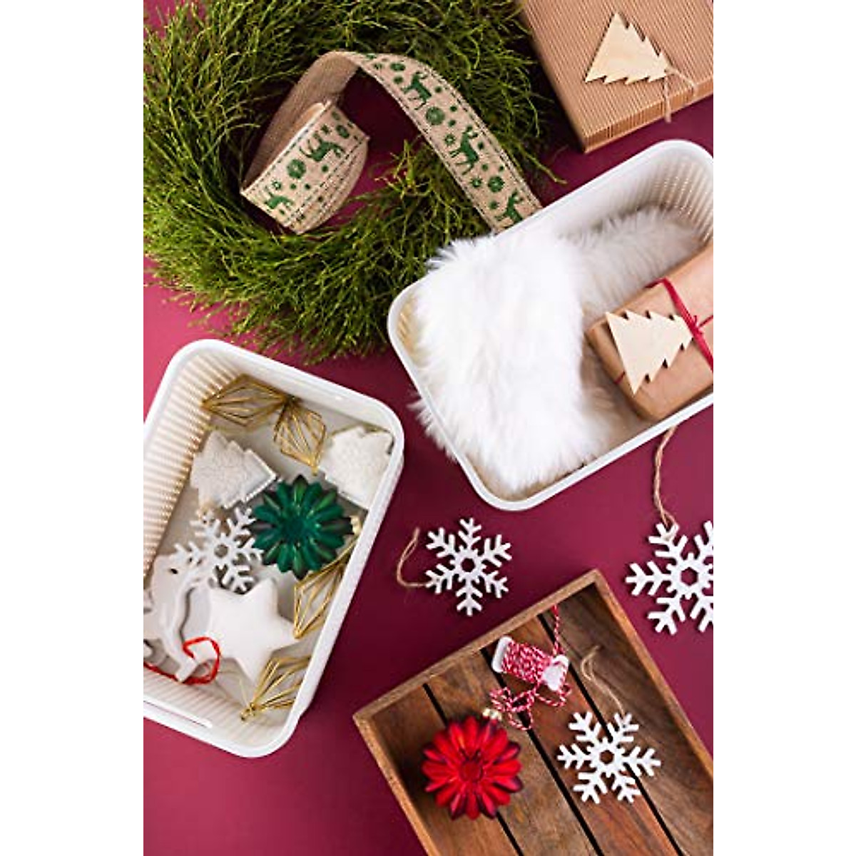 BranQ - Home essential Wicker Basket Set of 4 Small 7 litres, Cream, 4er-Set 7l